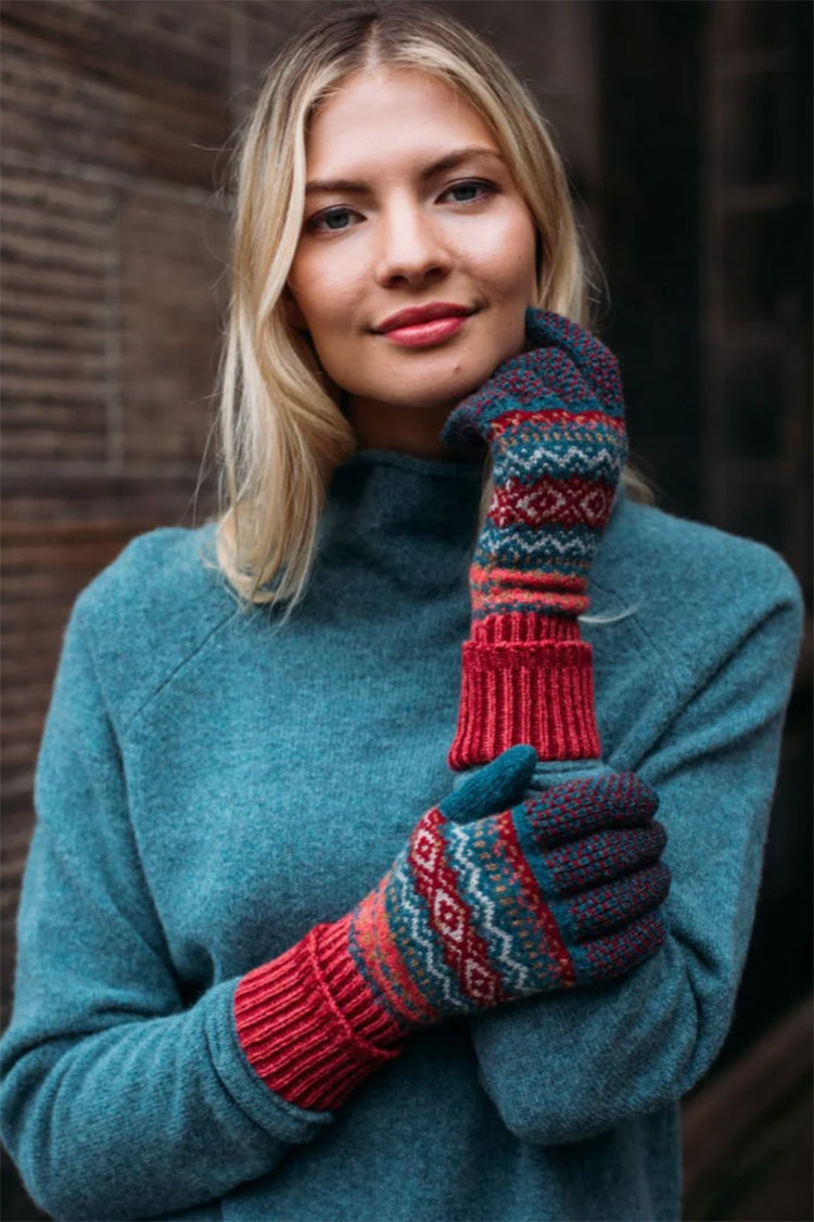 Eribe Alpine Gloves - fair isle long gloves in super soft merino with ...
